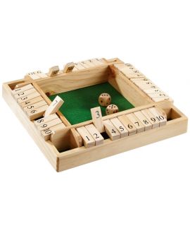 Shut the box 4 spelers 29 x 29 cm - Raindroptime