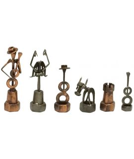 Vintage steel screw and bolt Spannish Constructivism chess set - size 4 ...